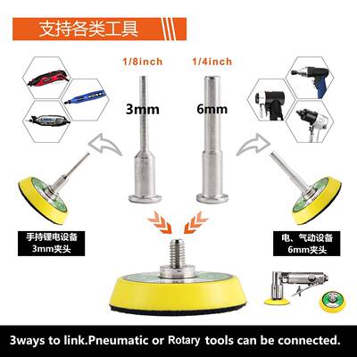 货源2寸50m转m转矩砂碟套68+UIP2不织2布锁螺旋打磨片植绒背绒