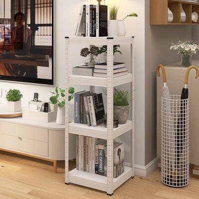 N5峰阳白纳色电视柜架旁置物架落地多GGM客层花架铁艺轻奢厅书收