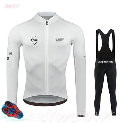 高档新路款TEAM-PNS春夏秋男女季同长袖上衣背带长裤公车款自行车