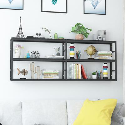 墙上置物架约客厅壁挂铁艺书桌架酒架家简用面装饰收墙F5M62670纳