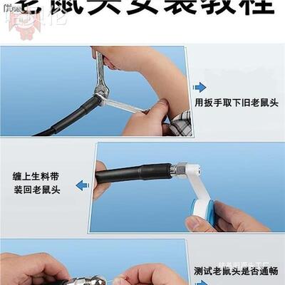 老鼠压水管喷BGU头水通清洗水疏通器耗下子高污冲洗通水道洗车机