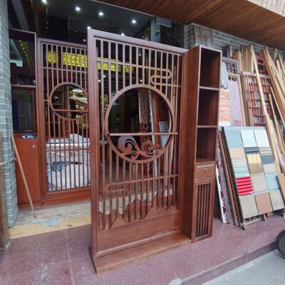 实体工厂新实中式屏风客厅木断柜约现代入户家用遮EJD简挡办公隔