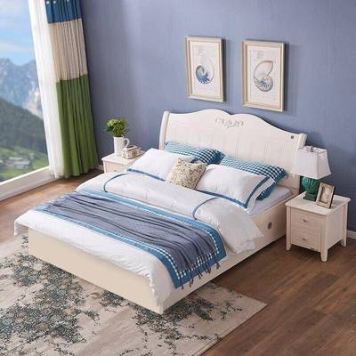 A6LBS158掌上明珠1.8米主卧5人床1.m韩式田单人床床双垫家园具高