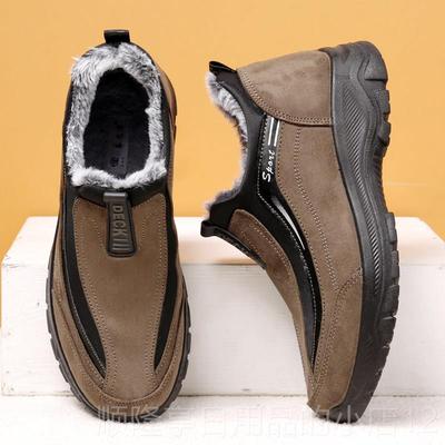 正品老北京布鞋男棉闲鞋冬季老人休加厚保暖加绒软防滑中底老爸年