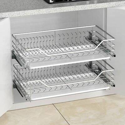 浅拉篮350深400以内深橱柜拉蓝650碗篮抽屉式750阻尼850锅碗碟篮