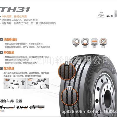 韩泰轮胎 425/65R22.5 TH31 客运/公交车轮 HANKOOK