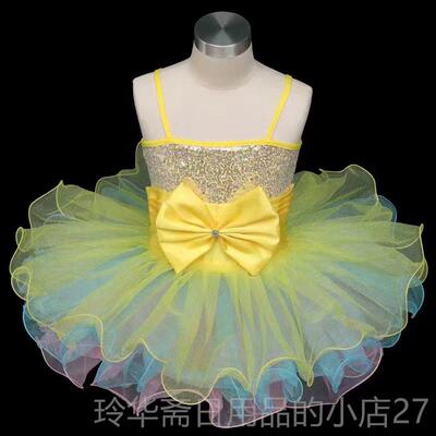 高档六一儿童芭公蕾舞裙女童主裙蓬裙小天鹅舞蹈服裙幼儿tut蓬u演