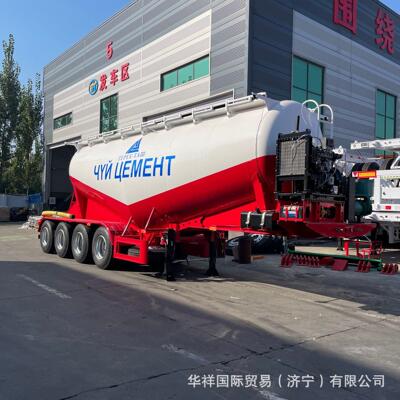 跨境销售散粉粉罐车装水泥罐车粉粒输物料半挂运车4TFI桥煤灰半挂