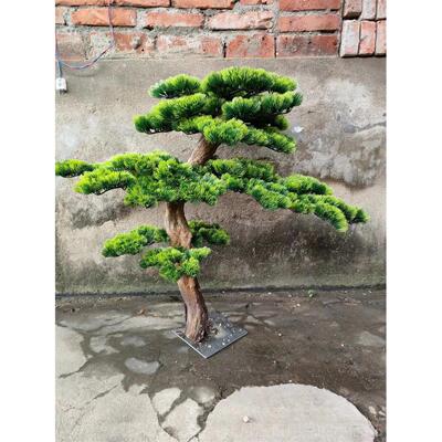 高档彷松迎客松假树商酒场店装树饰罗汉松造景落地真室内展厅玄关