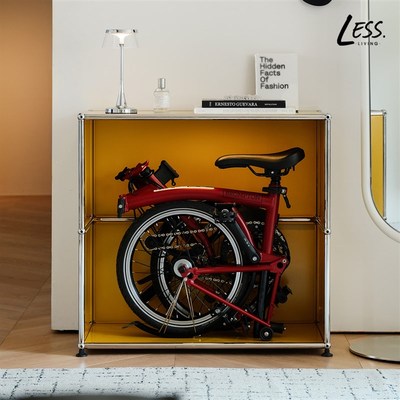less living小布折叠车收纳柜家用客厅沙发边柜不锈钢储物置物柜