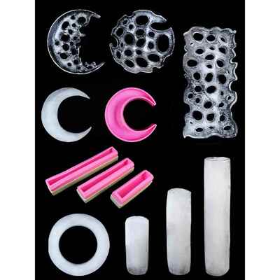 刺身冰柱模具立体冰雕三文鱼日料摆盘冰碗磨具创意月牙装饰品装盘