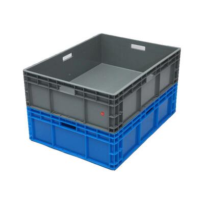 带加厚塑物胶流箱大号平储OAJ盖灰色物流箱仓运输周转塑料箱