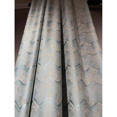 225新款轻奢遮光成0676品窗帘蓝色现代简约档客厅餐厅高精密机小