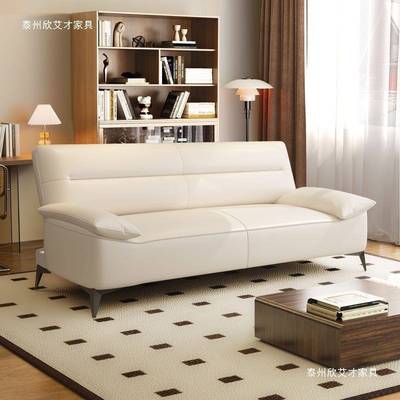 猫抓皮沙发折室床USD一体两用简约现代小户型客厅租房办出公可叠