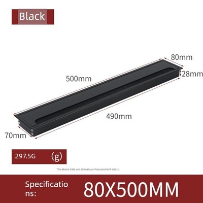 空间方形铝合金线孔盖桌面桌面穿线盒写字台桌面线孔盒盖80mm