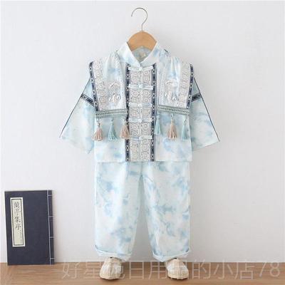 高档儿童少服数民族服装儿男童壮族苗族舞蹈演出中国风幼园风古表