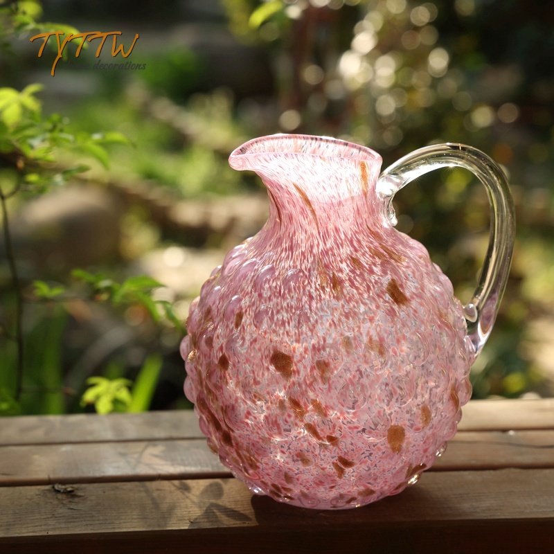 古风芬顿精致手工制作彩色琉璃花瓶花壶水培插花花器摆件
