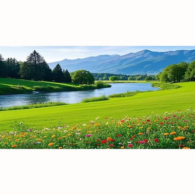 高清自粘贴墙海报画自然风景画客厅房间卧室宿舍装饰定制遮丑贴画