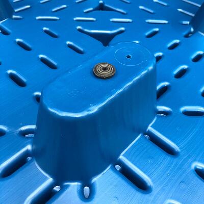 加厚吹九塑脚托CJY盘仓储塑胶地台卡板栈板蓝色四面进叉塑料盘地