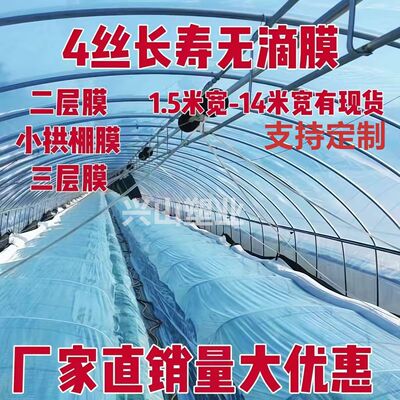 二层膜内膜大棚膜4丝无滴膜抗老化菜棚保暖防冻小拱棚po膜
