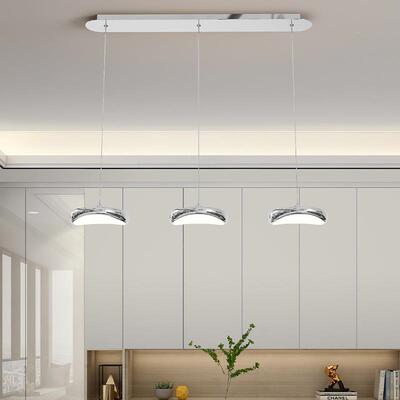 餐厅厅吊灯简约风高级感护眼吧台三72301极头北欧简奶油饭岛台餐