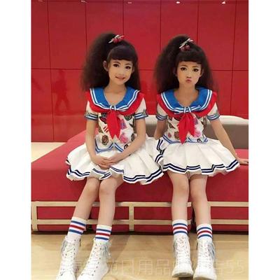 高档儿啦啦队演童出男女嘻哈爵服士舞中小学生运动会拉拉街舞表操