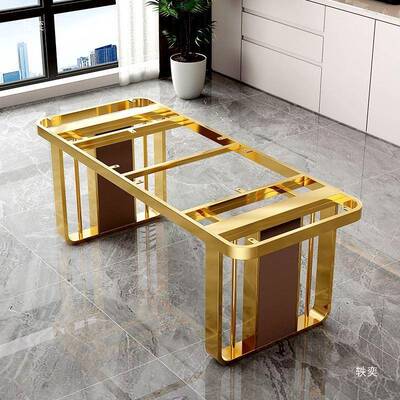 意式桌轻AGC奢不钢桌腿脚桌架支架大桌理石岩板餐锈桌腿金属底座