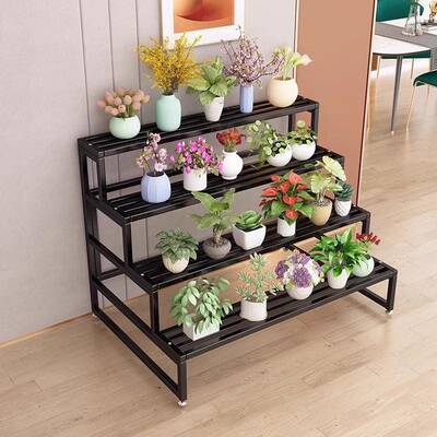 花架多户外庭院花架铁艺置物花架台阳室盆POO外栽置物架层落地花