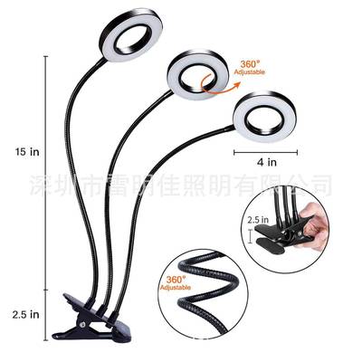 新品款物循环定时0带记忆调爆光3WLED三RJD头夹子植灯