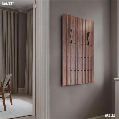 桃VQZ木钢琴键挂衣架入户空门后衣帽架玄胡关物架节省间实木挂置