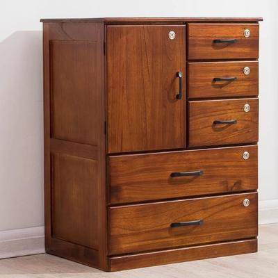 五斗实木卧室抽屉柜客柜IGC厅小子五斗橱带锁文件柜收纳柜子柜储