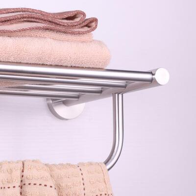 304锈钢件毛巾架镜光不拉酒店61215A工程挂毛巾丝架