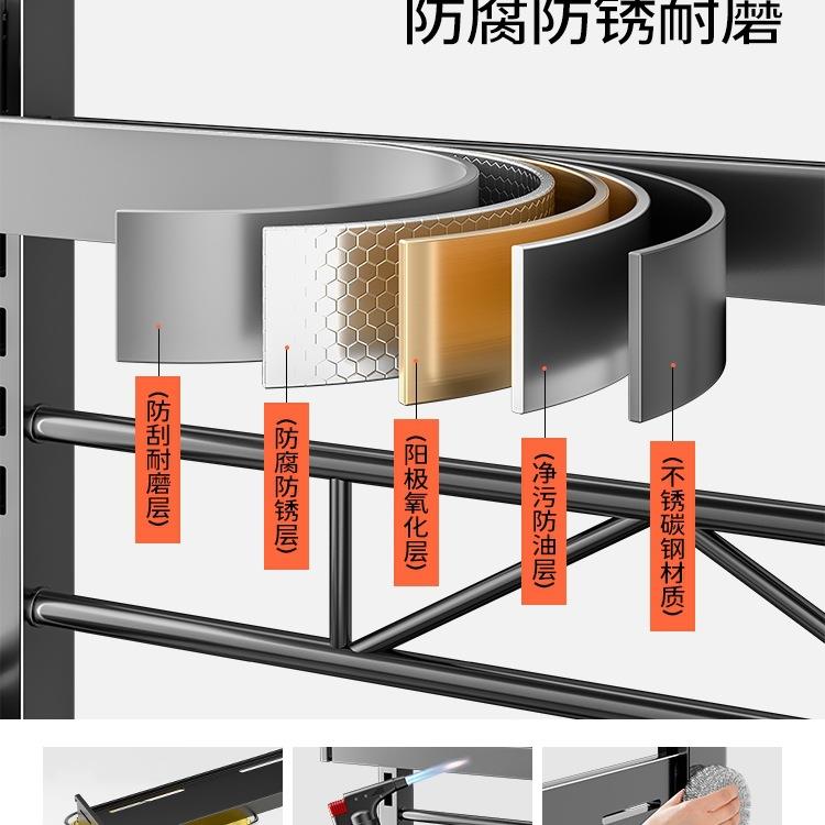 厨房多功能置物架调味料品收家纳架盒台面调F99S8565味罐油盐用酱