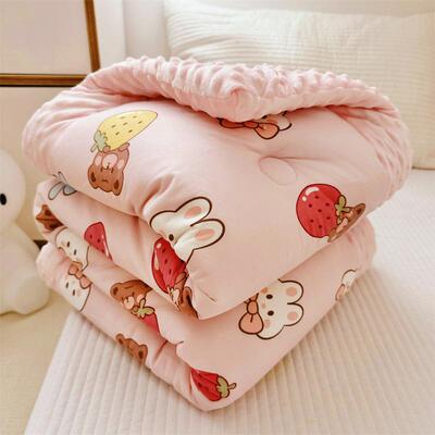 A类母婴级针织棉婴儿豆豆被子小春秋幼儿园儿子童IJS午睡被季冬宝