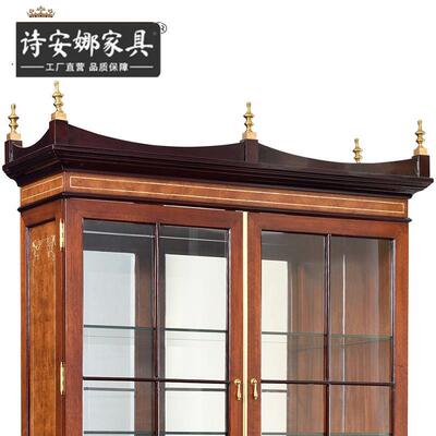 堡式古历190山大酒英柜亚英式古堡双门书柜别墅大宅展柜