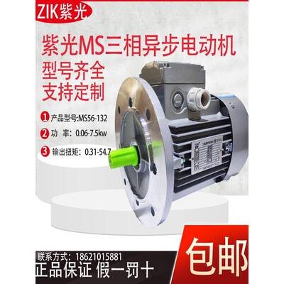 MS6324/7114/7124/7134/8014/8024/8034/90S4中研紫光三相电机