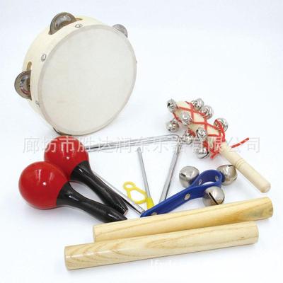 VLC夫教具童打击乐器套装奥尔教具木质打击乐器儿摇铃