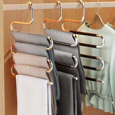 家用铁艺裤架挂裤子专用衣架子家用多层多功能衣柜内置收纳神器