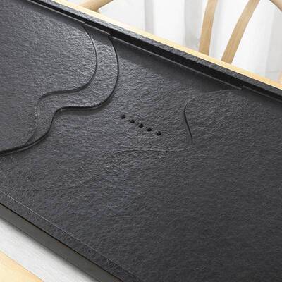 然乌金HCP现石天茶盘排水家用简约代客厅石盘石头单茶盘整块石台