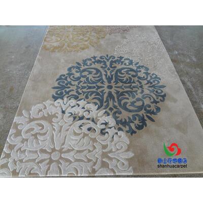 新西进沙口羊毛田园中室式298客厅茶几发兰地毯书房卧客房床前毯