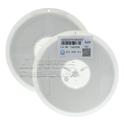 三环贴片电容RTCC0V603X5R106K100CT060310uFX510±10%TCC0603X原