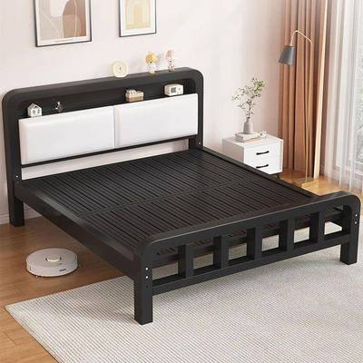 铁床双人床家用米8双人床加租粗加厚1米51儿童铁床架单985人艺出