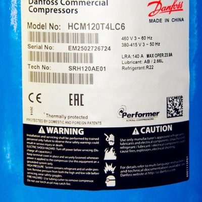 HCM120T4LC6 HCM094T4LC6 HCM104/HCM109T4LC6丹佛斯涡旋压缩机