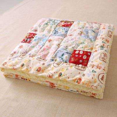 工棉花成品家被手拼布幼儿福USZ园褥婴儿宝宝儿童四百季百被子
