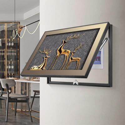 轻奢麋配鹿电表箱装XWL画电箱厅电闸盒总餐开关盒遮挡挂画推饰拉