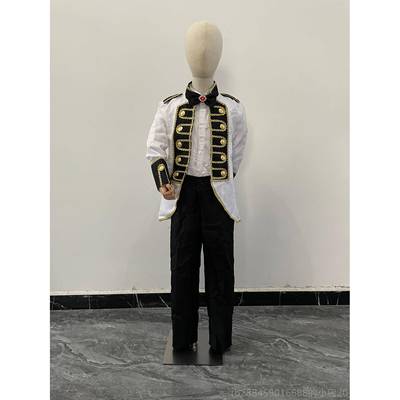 高档万童圣节王子服欧宫廷男绅士礼乐器表演服合唱服萨式克斯演服