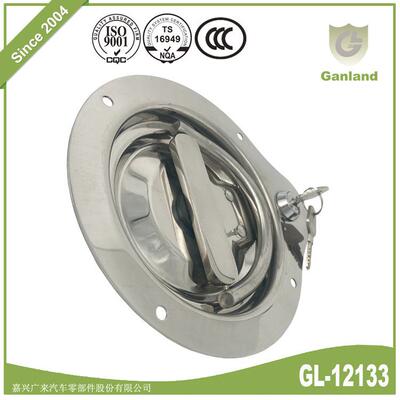 G-L12133客车行李压箱具锁304不锈钢材质冲锁具拉手圆NLC盘锁