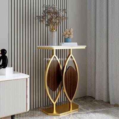 意式轻奢岩板花架置物架现代简约客厅艺术花几创意电视柜旁花盆架