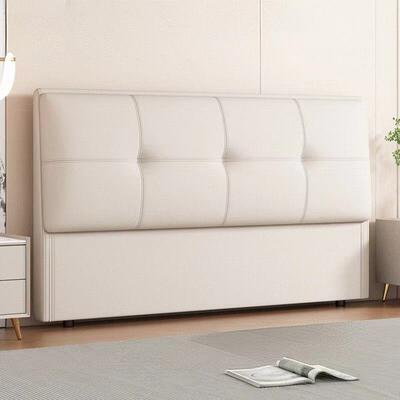 实木床头奢单买靠背地代简约现轻背落板686一体新款软包轻奢