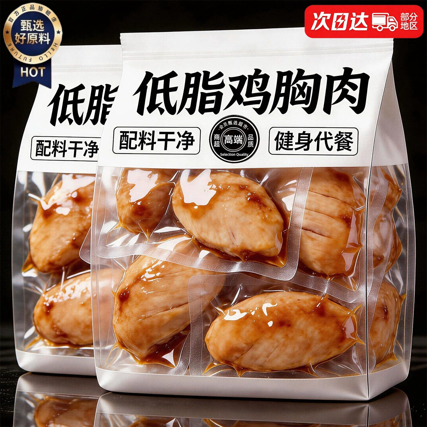 低脂鸡胸肉健身代餐开袋即食减脂期肥饱腹解馋轻食零食官方旗舰店